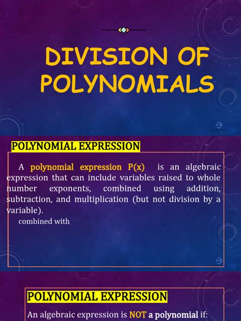 Q1 Week 6 Polynomials Long Division Pdf Division Mathematics Polynomial