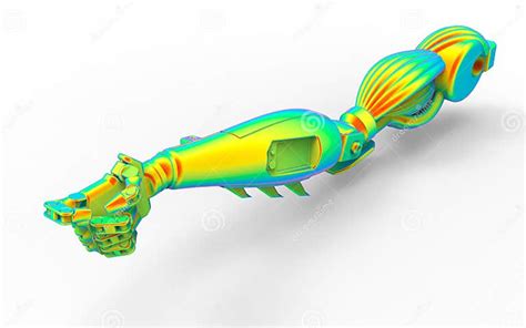 Metallic Robotic Arm Analysis Stock Illustration Illustration Of