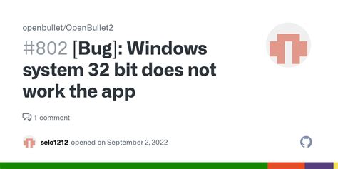 Bug Windows System Bit Does Not Work The App Issue Openbullet OpenBullet GitHub