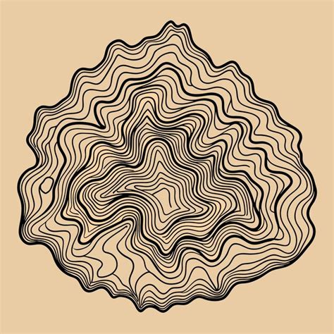 Topographic Line Map Pattern Premium Ai Generated Vector