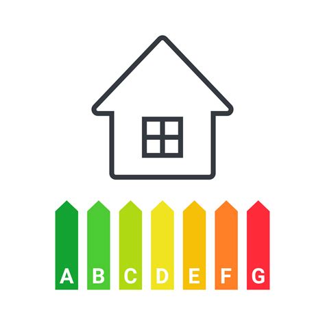 Energy Efficiency Energy Efficient House With Classification Graph Green House Symbol With