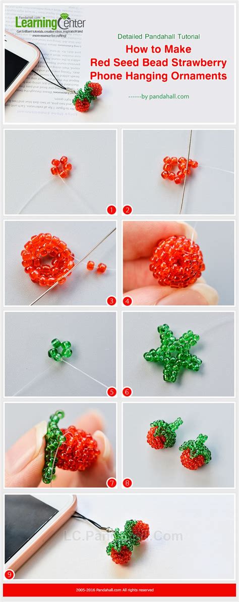Detailed Pandahall Tutorial On How To Make Red Seed Bead Stitch