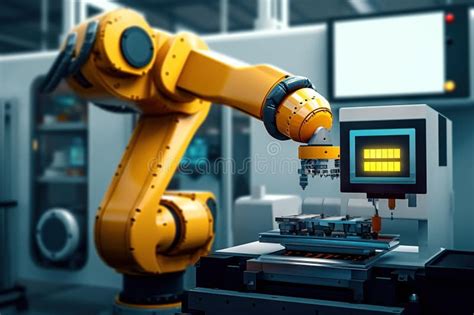 Smart Industrial Automation Advanced Robotic Arm In Modern Factory