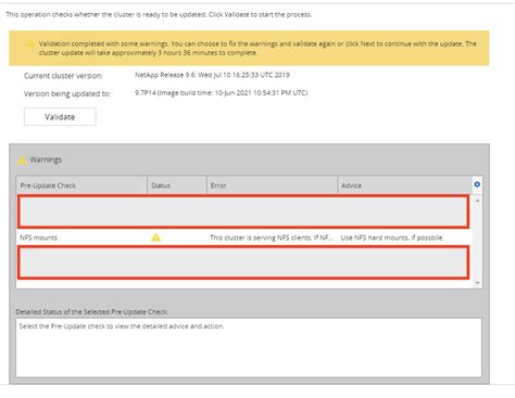 Upgrade Advisor Warning Nfs Mounts Netapp Knowledge Base
