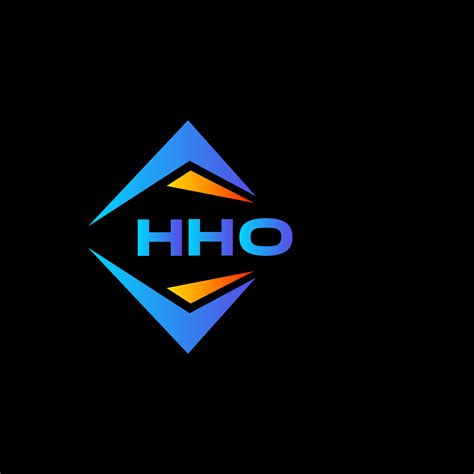 Hho Abstract Technology Logo Design On Black Background Hho Creative Initials Letter Logo
