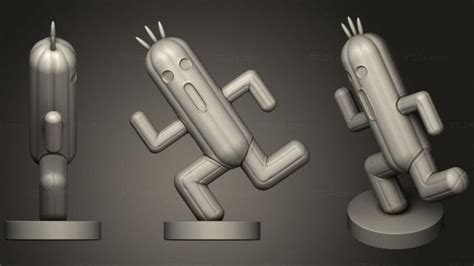 Figurines Simple Cactuar Stkpr 1618 3d Stl Model For Cnc