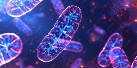 Closeup Image Showing Mitochondria In Cellular Activity Under A
