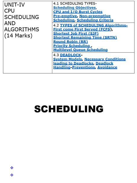 Unit4 Pdf Scheduling Computing Computer Engineering
