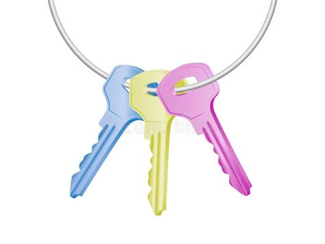 Colorful Set Keys Icons Bright And Stylish Elements For Your Design
