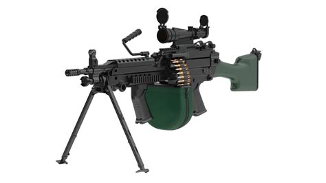 M249 Light Machine Gun 3d Model Cgtrader