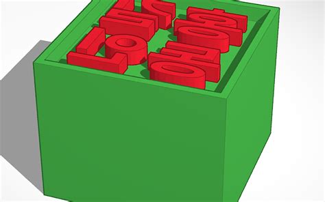 3d Design Stamp Square Tinkercad