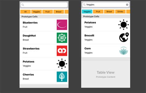 Ios How Get Collection View To Controls Search Results In Tableview