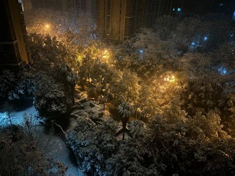 星城大雪如约而至，有人在欢呼，有人通宵未眠彻夜守护长沙路段航班