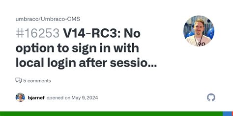 V14 RC3 No Option To Sign In With Local Login After Session Timeout