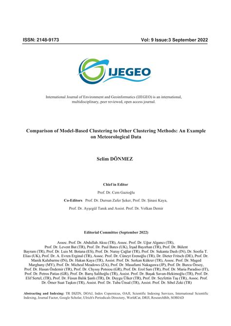 Pdf Comparison Of Model Based Clustering To Other Clustering Methods An Example On