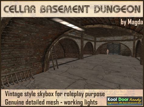 Second Life Marketplace M C Skybox Basement Dungeon Cellar