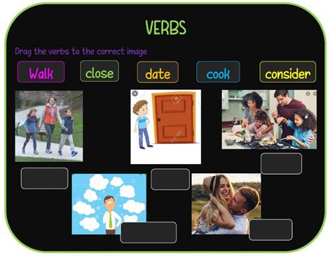 Matching Verbs Free Interactive Worksheets 501983