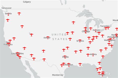 Us Airport Map With States Usa Airports Abbreviation Code Green