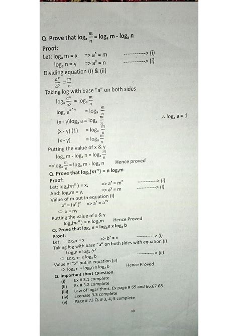 Solution Log Formulas Method Of Solution Of Log Problems Grade 9 Mcq S