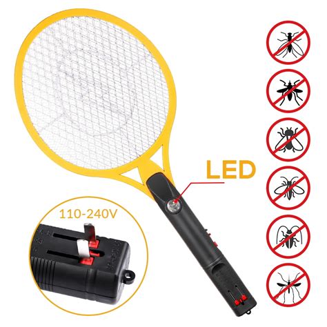Buy Rechargeable Fly Swatter Racket Handheld Bug Zapper With Led Light Plug In Charging