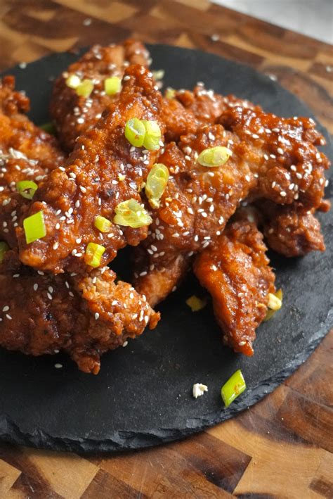 Crispy And Tangy Korean Fried Chicken Tenders Sauced Up Foods