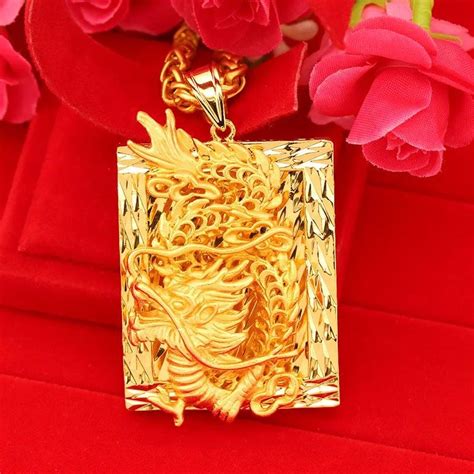 24k Gold Dragon Pendants Etsy