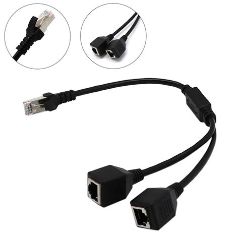 Escam Rj45 Ethernet Y Splitter Adapter Kabel 1 Naa Grandado