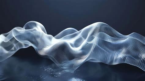 Abstract Digital Wave Pattern On A Dark Background Premium Ai