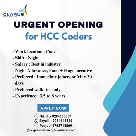 Pooja Gaikwad On Linkedin Excellent Opening For Hcc Coder