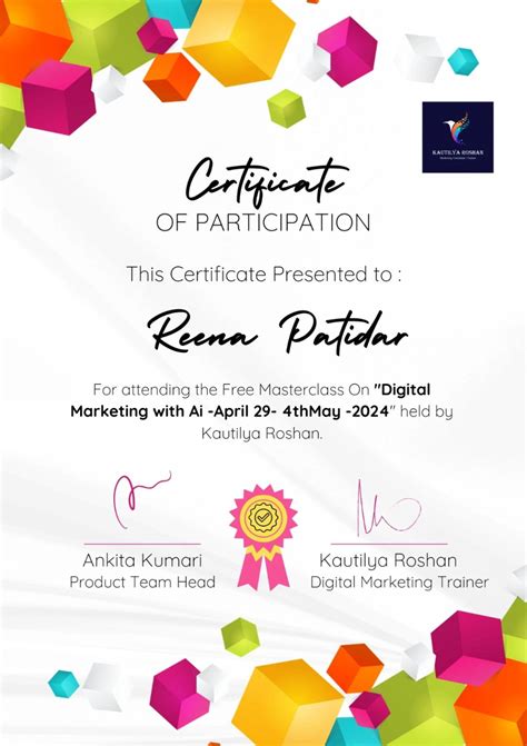 Reena Patidar On Linkedin 🚀 Just Completed An Intensive 7 Day Digital Marketing With Ai Workshop