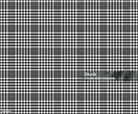 격자 무늬 직물 패턴 흑백 섬유 디자인 옷 바지 스커트 또는 장식용 직물의 재봉을 위한 이음매 없는 패턴 벡터 일러스트 레이 션입니다 격자무늬에 대한 스톡 벡터 아트 및