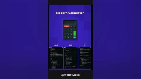 Calculator Using Html Css Javascript Shortvideo Htmltutorial Youtube