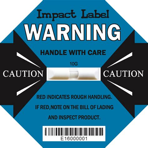 Impact Label Wan Yo Shock Indicator For Shipping Shipping