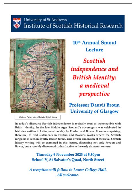 Tc Smout Lecture Series Institute Of Scottish Historical Research