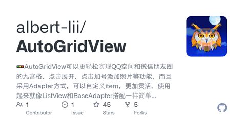 GitHub albert lii AutoGridView traffic light AutoGridView可以更轻松实现QQ空间和微信朋友圈的九宫格点击展开点击加号添加照片