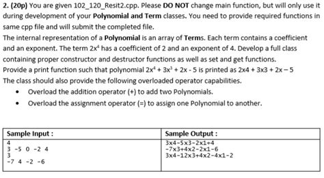 Solved Important Note Please Write The Final Copyable Code