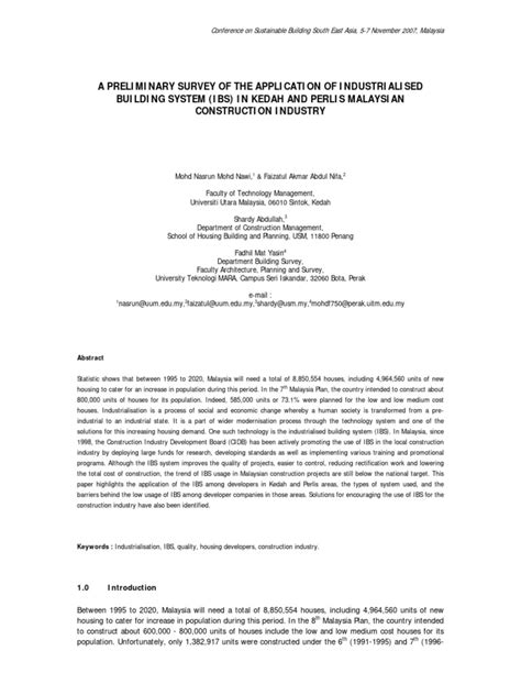 A Preliminary Survey Of The Application Pdf Precast Concrete Building