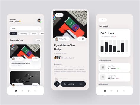 Class In Online Learning App Mobile App Design Inspiration Ux App Design App Design
