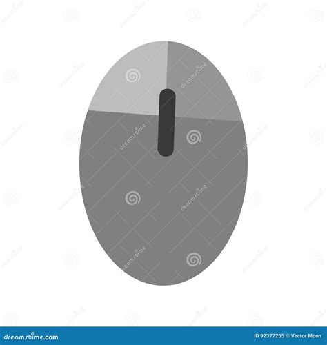 Computer Mouse Icon Vector Scrolling Equipment Flat Design Business Button Click Internet