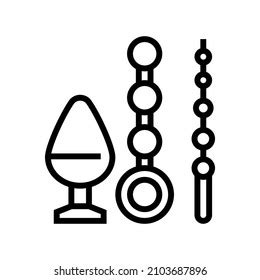 Anal Sex Toy Line Icon Vector Stock Vector Royalty Free 2103687896 Shutterstock