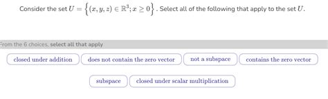 solved which of the following subsets are subspaces of r3