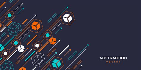 육각형의 추상적인 배경 기술적 배경 미래 지향적인 디지털 기술 배너 벡터 일러스트 레이 션 건강관리와 의술에 대한 스톡 벡터 아트 및 기타 이미지 Istock