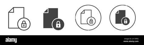 Encoding Information Icon Simple Flat Vector Symbol Outline Collection Set Logo Stock Vector