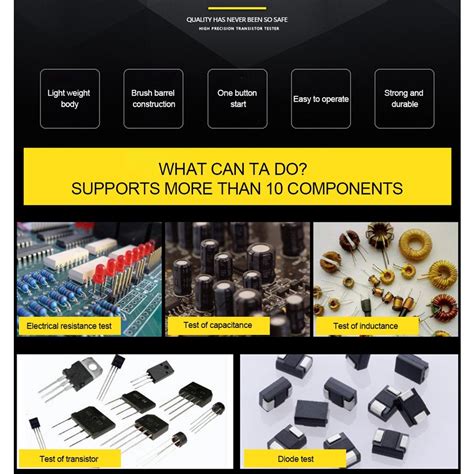 Digital Transistor Tester Multi Use Transistor Esr Smd Tester Diode Triode Resistor Capacitance