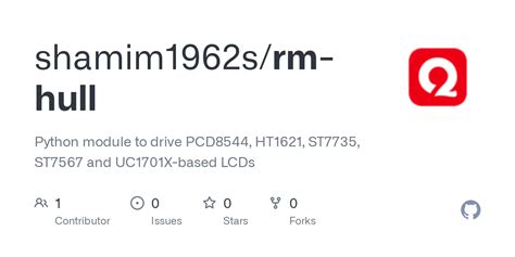 Github Shamim S Rm Hull Python Module To Drive Pcd Ht St St And Uc X