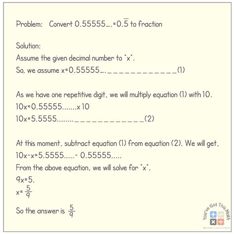 15 Free Converting Repeating Decimals To Fractions Worksheet Pages
