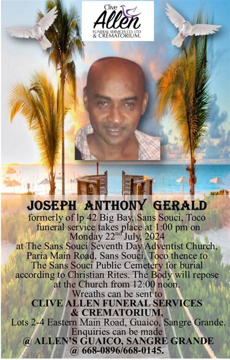 Joseph Anthony Gerald Clive Allen Funeral Services Co Ltd And Crematorium