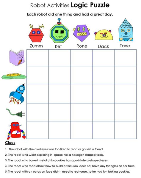 Logic Fun Printable Printable Logic Puzzles
