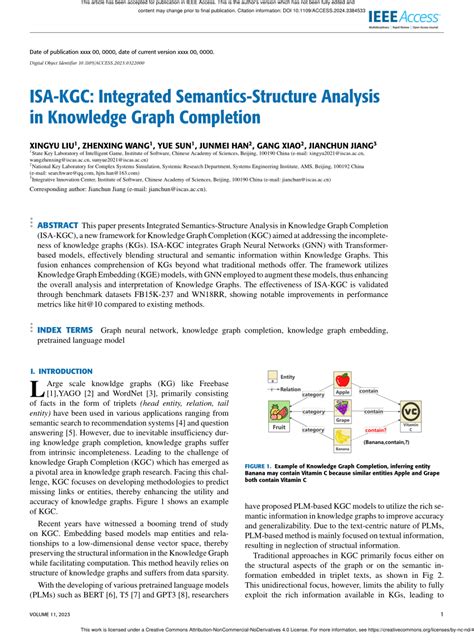 Pdf Isa Kgc Integrated Semantics Structure Analysis In Knowledge Graph Completion