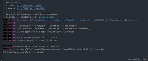 Vue中安装element ui失败问题原因及解决 张生荣